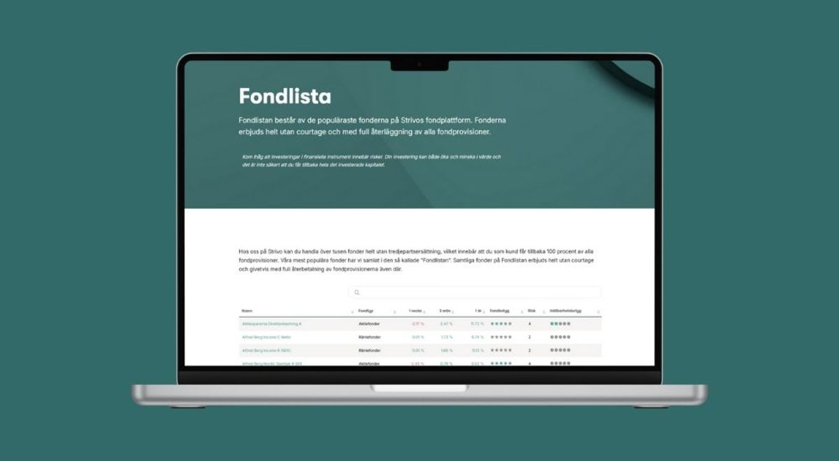 Nya fonder i Strivos fondlista - Strivo